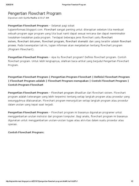 PDF Pengertian Flowchart Program Pdf DOKUMEN TIPS