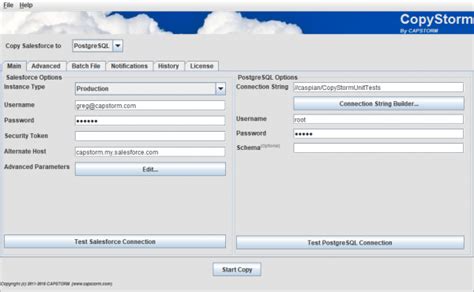 PostgreSQL Connection Capstorm Learning Center