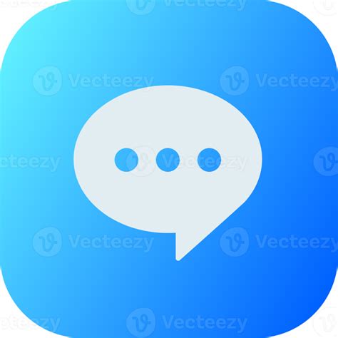 Chat Icon In Square Gradient Colors Messaging Signs Illustration