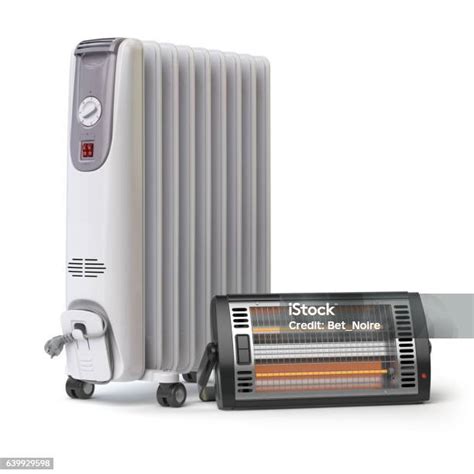 오일 및 할로겐 또는 적외선 히터 난방 장치 및 기후 0명에 대한 스톡 벡터 아트 및 기타 이미지 0명 3차원 형태 가정 난방 Istock