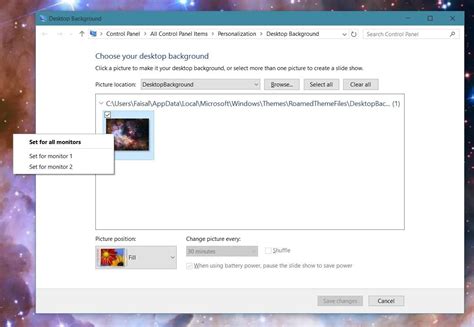 How To Set Different Wallpapers For Multiple Monitors In Windows 10