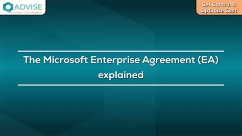 The Microsoft Enterprise Agreement Ea Explained Pdf