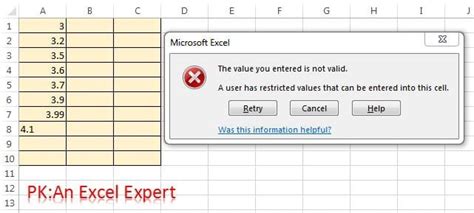 Chapter 2 Decimal Number Validation Pk An Excel Expert