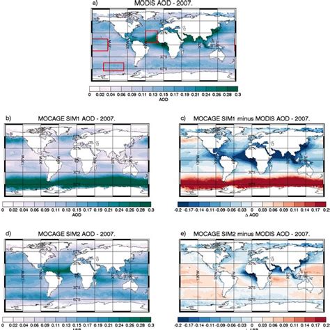 Global Mean Aerosol Optical Depth At 550 Nm For The Year 2007 From