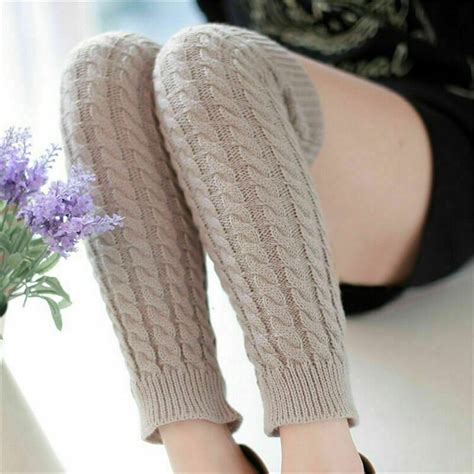 Women Ladies Winter Warm Leg Warmers Cable Knit Knitted Etsy Uk