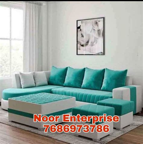 Cotton Seater L Shape Sofa Set With Lounger At Rs Set In Kolkata ID