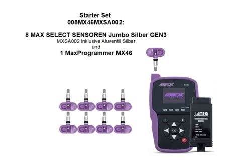 Uniauto Europe Gmbh Starter Set Bestehend Aus 8 Mal Universal Maxsensoren Mx001a Und Einem