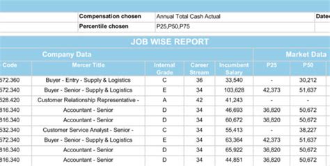 Compensation Analysis Spreadsheet Spreadsheet Downloa Compensation