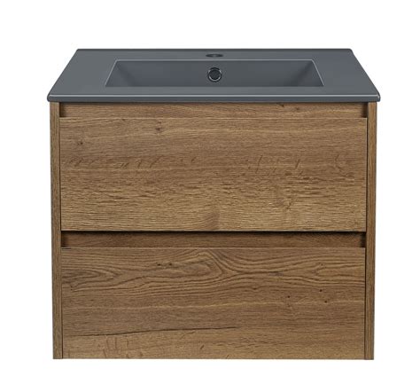 Тумба c раковиной Vincea Gio 60 T.Oak подвесная, с ящиками купить ...