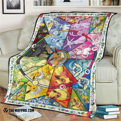 Quilted Eevee Throw Blanket Hot Sale 2024