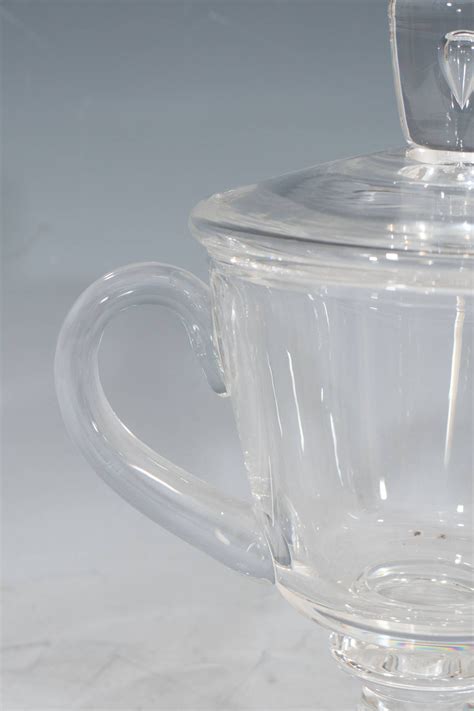 1930s Steuben Signed Glass Covered Candy Dish Or Urn For Sale At