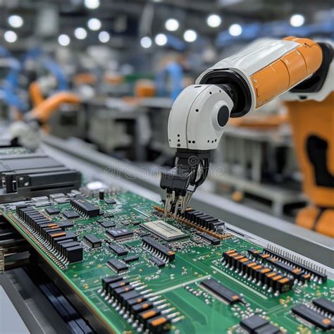 Modern Robots And Automation Process Manufacturing Stock Image Image Of Processor Advanced