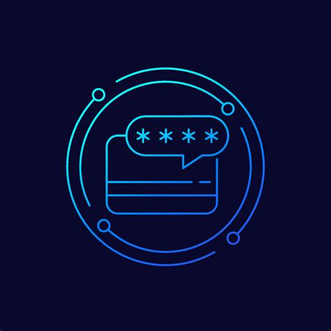Card Pin Code Icon Linear Design 17613337 Vector Art At Vecteezy