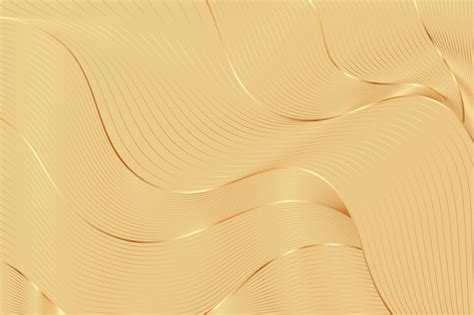 추상 베이지 색 파도와 그라데이션 황금 선형 배경 무료 벡터