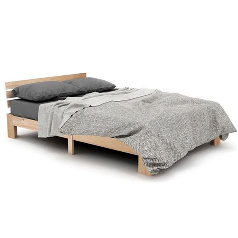Ulife Massivholzbett Natur Doppelbett Holzbett Bettgestell Mit Kopfteil