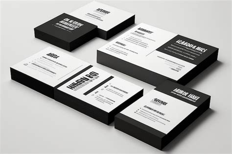 Modern Business Card Typography Hierarchy Premium Ai Generated Image