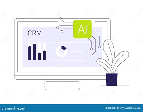 Crm With Ai Generated Insights Abstract Concept Vector Illustration Stock Vector Illustration