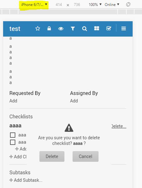 Message Box For Deleting Subtask Unreachable · Issue 1800 · Wekan
