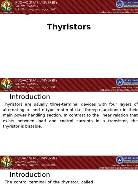 3 Thyristor Pdf Field Effect Transistor Cathode