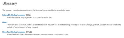 Glossary Topic