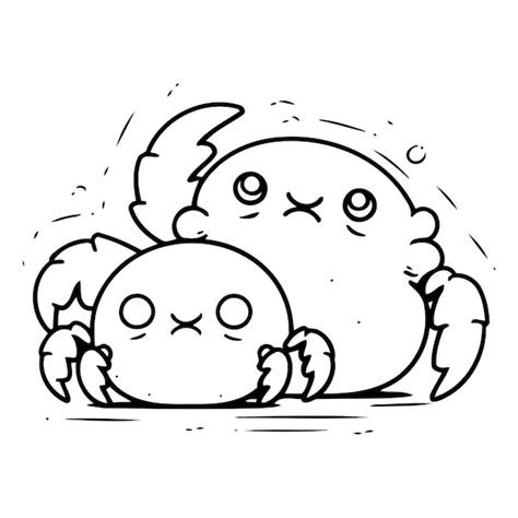 Premium Vector Crab Character Vector Illustration Cute Cartoon Crab