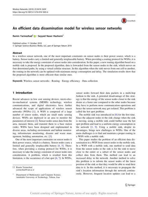 An Efficient Data Dissemination Model For Wireless Sensor Networks
