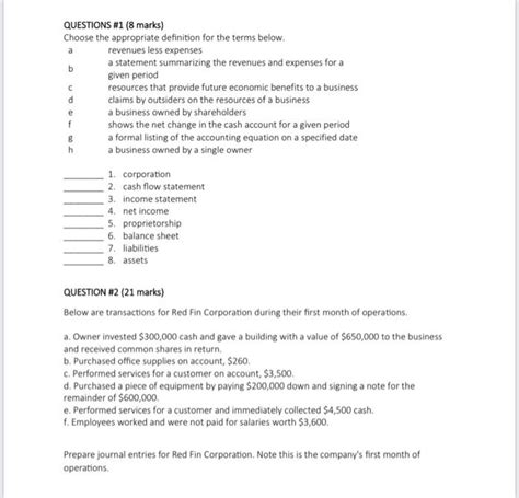 Solved Questions 1 8 Marks Choose The Appropriate