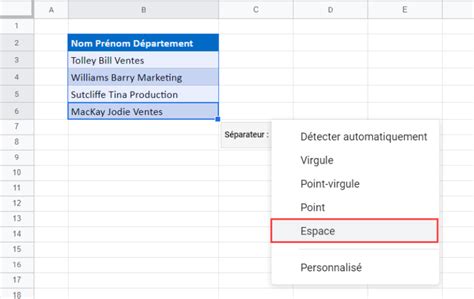 comment diviser une chaîne de texte par un espace une virgule ou autre