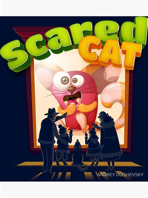 Scared Cat Poster For Sale By Frans81 Redbubble