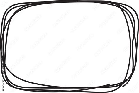 Rectangle Text Box Border Doodle Stock Vector Adobe Stock