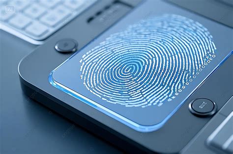 Fingerprint Scanner With Binary Code Overlay Background Fingerprint Scanner Binary Code