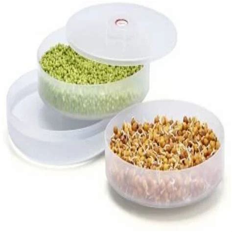 Sprout Maker Plastic 3 Compartment Sprout Maker White Manufacturer