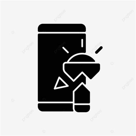 Flashlight Not Working Black Glyph Icon Clipart Defective Camera Vector