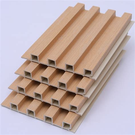 Indoor Plastic Composite Wpc Wall Panel Fluted Ceiling Cladding For