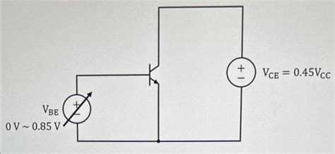Solved Use Pspice To Find Vbe Vcc 10v Rl 2500ohm β 100 And