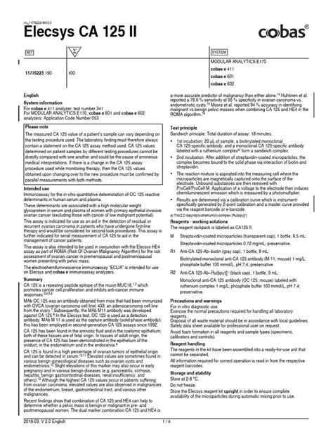 Ca125ii2018 03v2 Pdf Detection Limit Ovarian Cancer