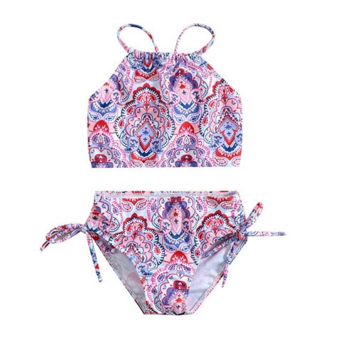 Gyratedream Girls Two Piece Bikini Swimsuit Set With Upf 50 Sun