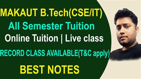 Makaut Btech It Semester Online Tuition In West Bengal Youtube