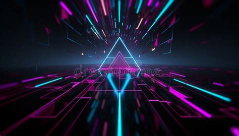 Glowing Blue Backdrop Futuristic Technology Illuminates Night