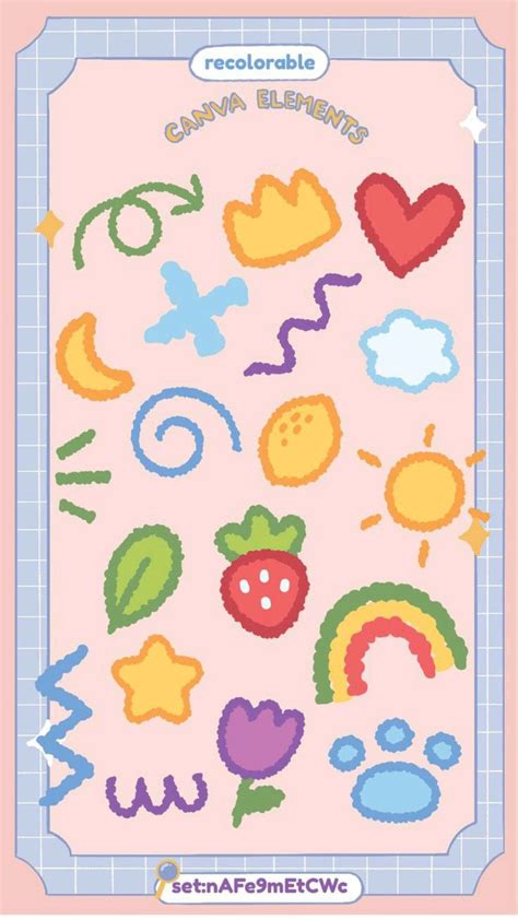 Canva Elements Kawaii Sticker Elements Set Nafgld7mr5e Artofit