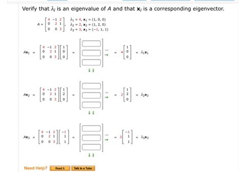 Solved Verify That H Is An Eigenvalue Of A And That X Is A