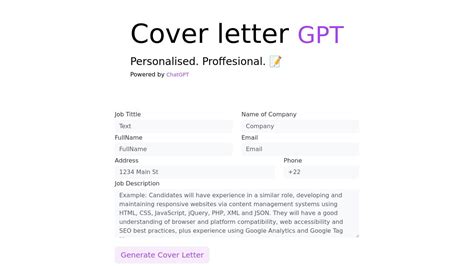 Coverletter GPT DoTheAI
