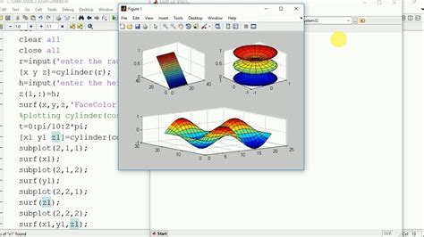 Plot Cylinder Of Different Radiusheight And Functions In Matlab Youtube