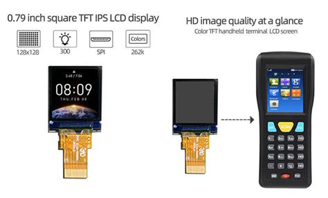 0 79 Inch Square Lcd Display 128x128 Full Viewing 15pins Spi Interface