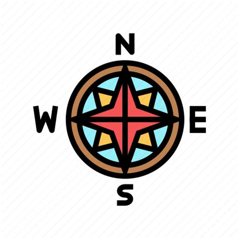 Compass Rose Geographical Discoveries Exploration Navigation Icon