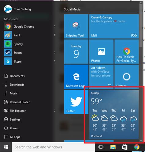 Comment configurer l application météo Windows 10 Azur Plus