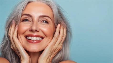Celebrating The Beauty Of Midaged Elegance A Radiant Senior Womans