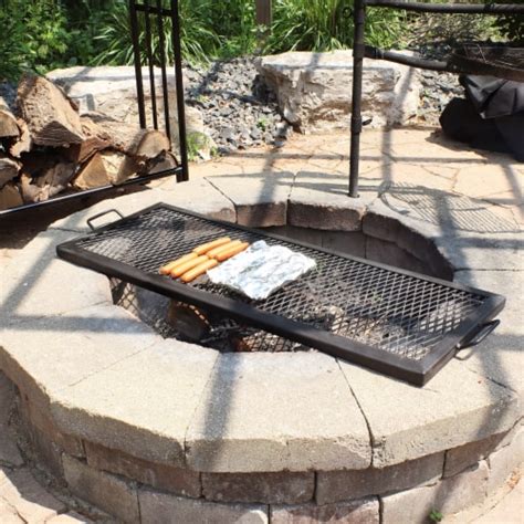 Sunnydaze 40 In Black Steel X Marks Fire Pit Cooking Grill With Handles
