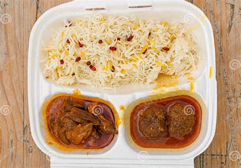 Kofta And Kabuli Pulao Afghani Cuisine With Lamb Meat Balls Pilaf Or