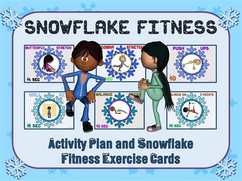 Snowflake Fitness Activity Plan And Snowflake Exercise Task Cards